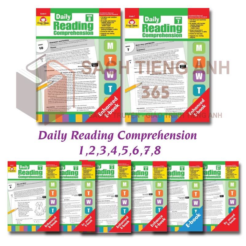 Daily reading comprehension book full grades 1,2,3,4,5,6,7,8 - answers ...