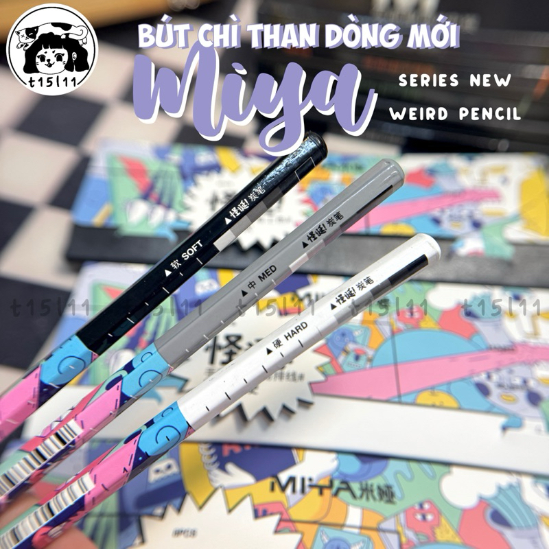 [t15l11] Miya charcoal Pencil New line New Weird Pencil series | Shopee ...