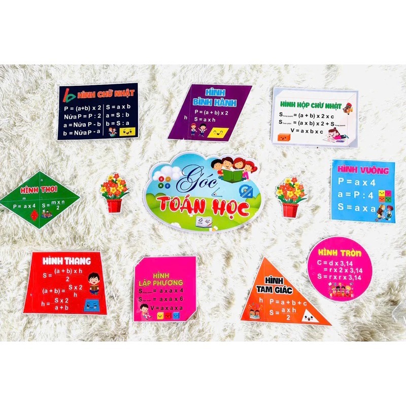 "Mathematical CORNER" - Set of decorative math corners with separate ...