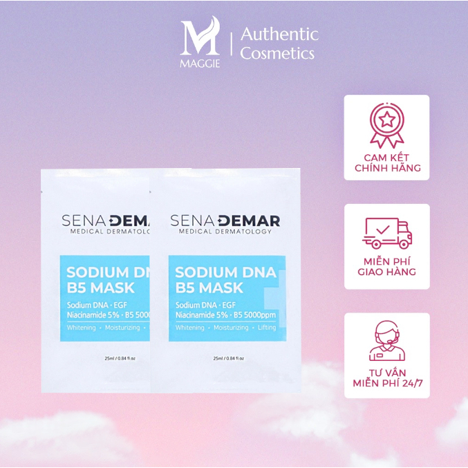 Sena Derma Sodium DNA B5 Mask Moisturizing and Restoring Paper Mask ...