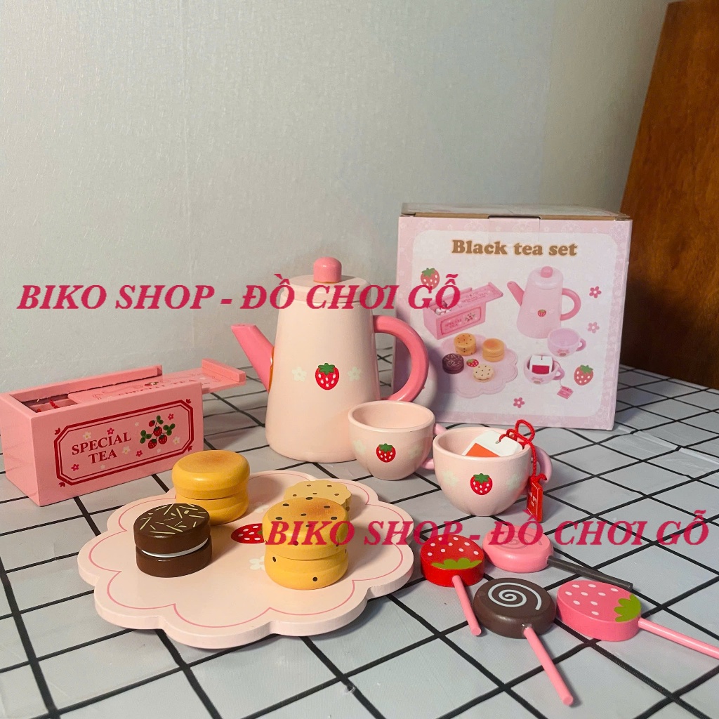 Mother garden wooden dip tea party toy for children BIKO SHOP | Shopee ...