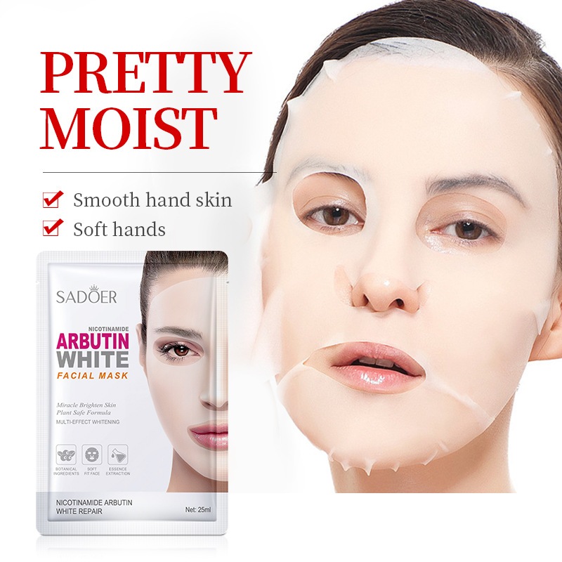 Arbutin Niacinamide Whitening Mask for Even Skin, Dull Dark Skin Tone ...