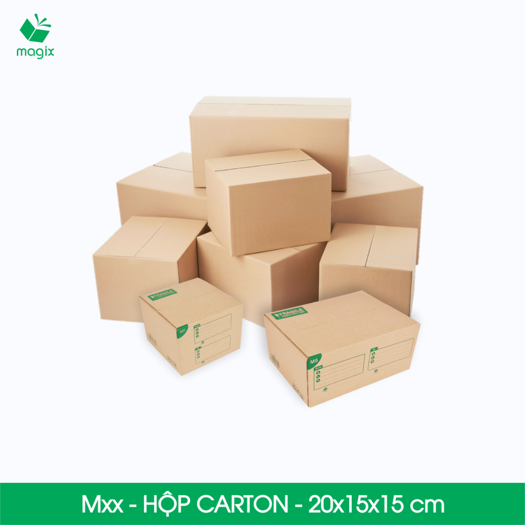 Carton box 20x15x15 cm - Combo of 60 cartons, packing carton box ...