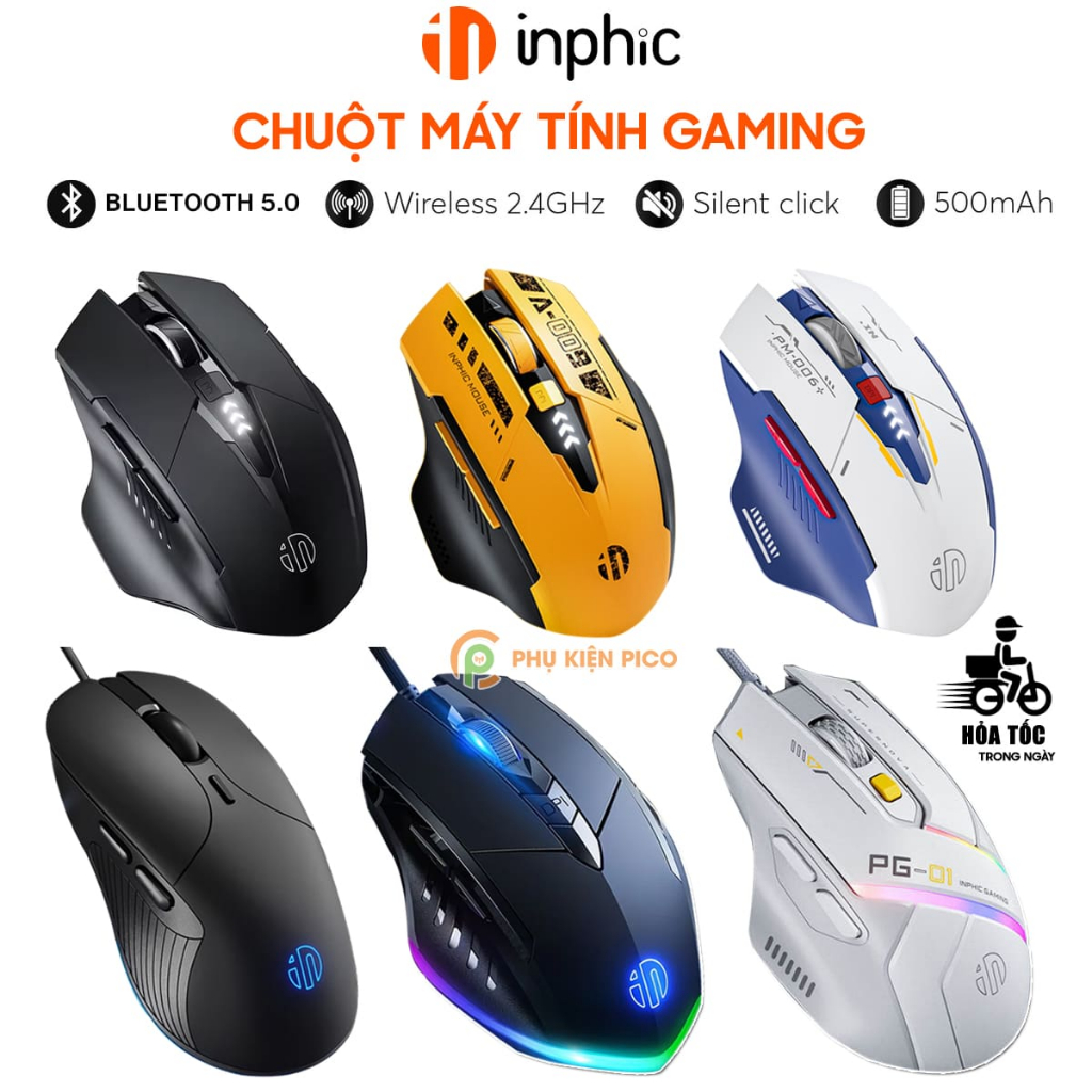 Genuine Inphic office Bluetooth Wireless gaming mouse P1 W1 F1 A1 F9 A9 ...