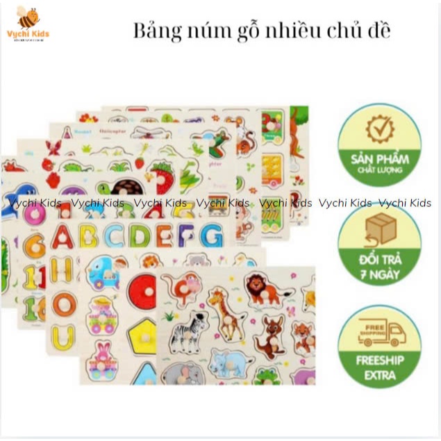 [Type I] Wooden knob board with many themes, wooden knob puzzle board ...