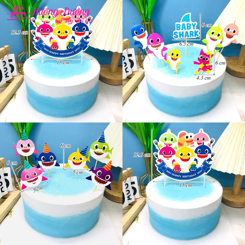 Baby Shark Paper Cake Decoration Set | Shopee Philippines