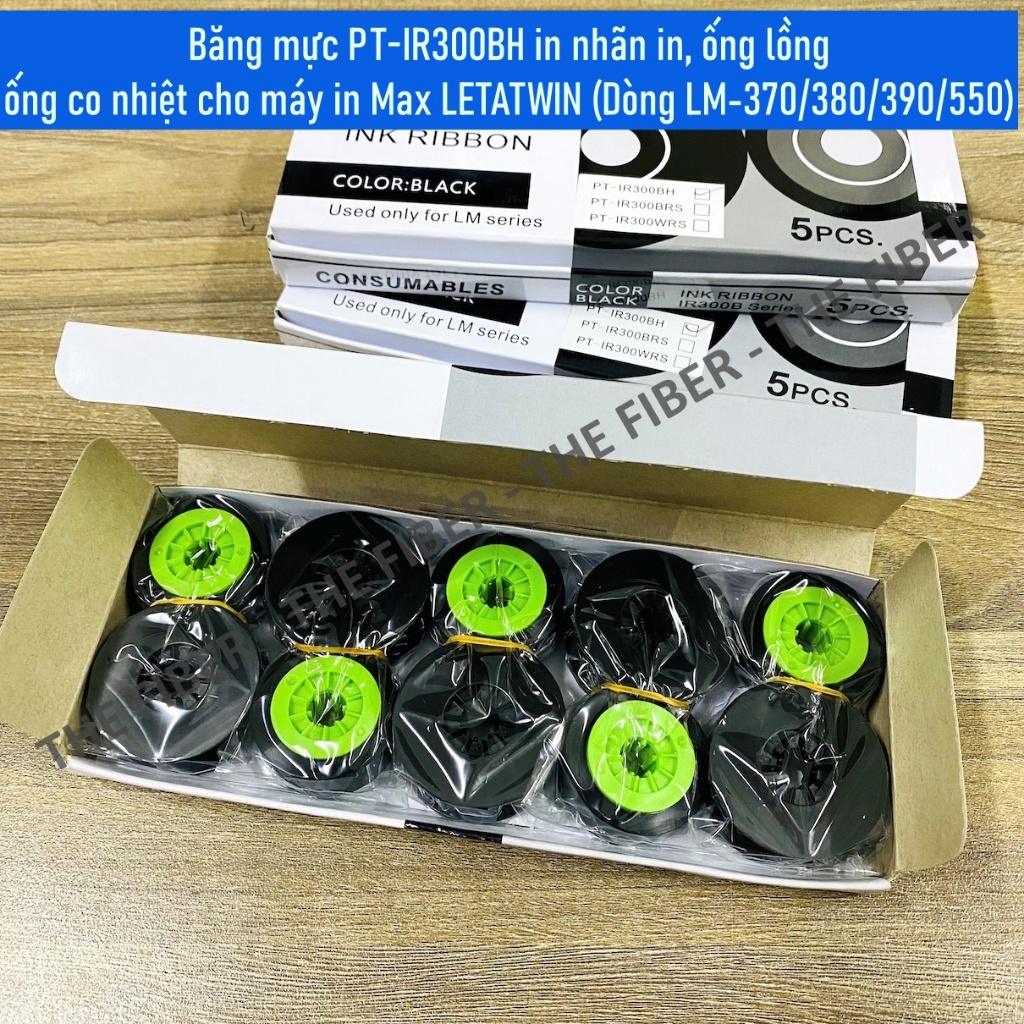 Pt-ir300bh ink ribbon for printing labels, telescopic tubes, heat ...