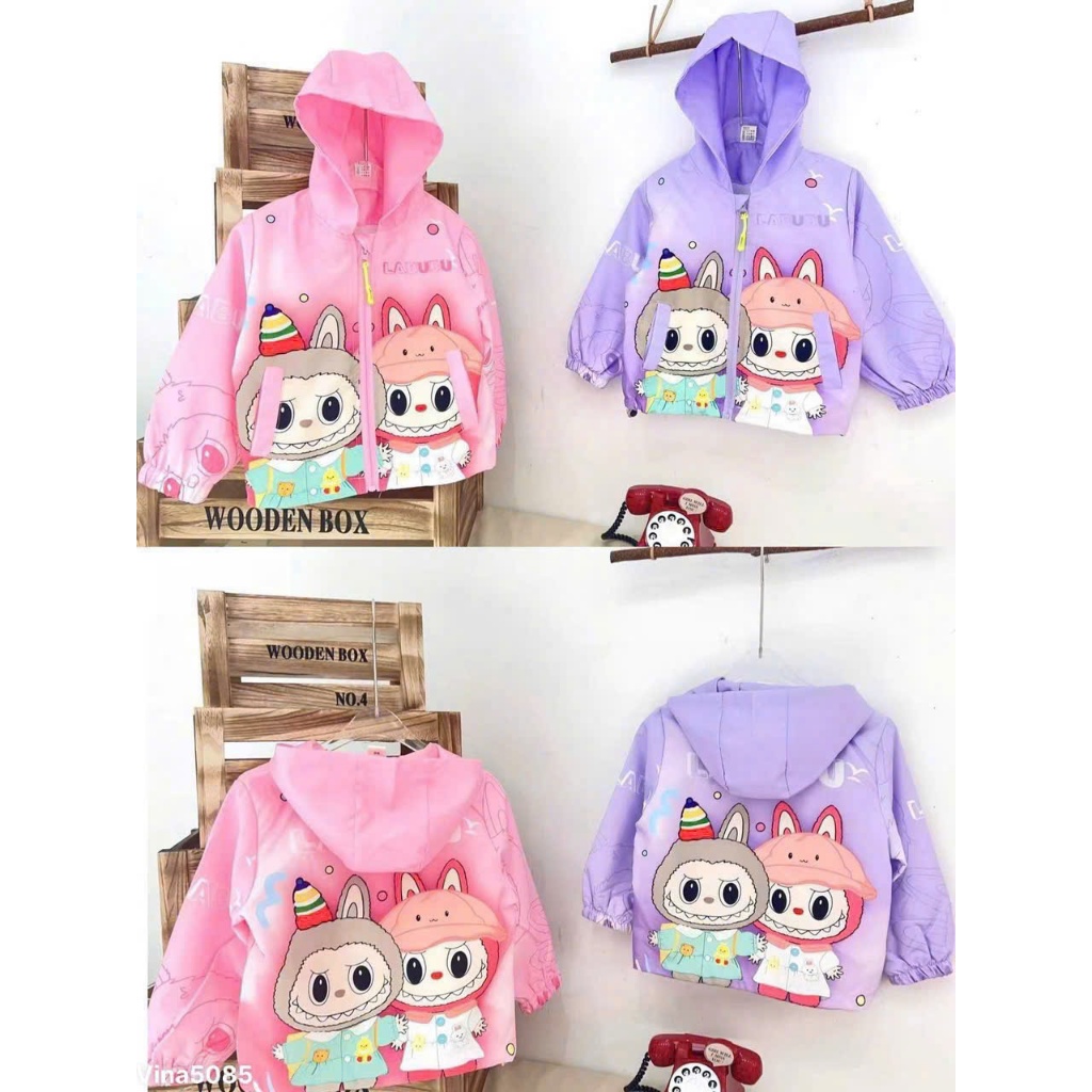 Labubu windJacket in many models for boys and girls 10-28kg | Shopee ...