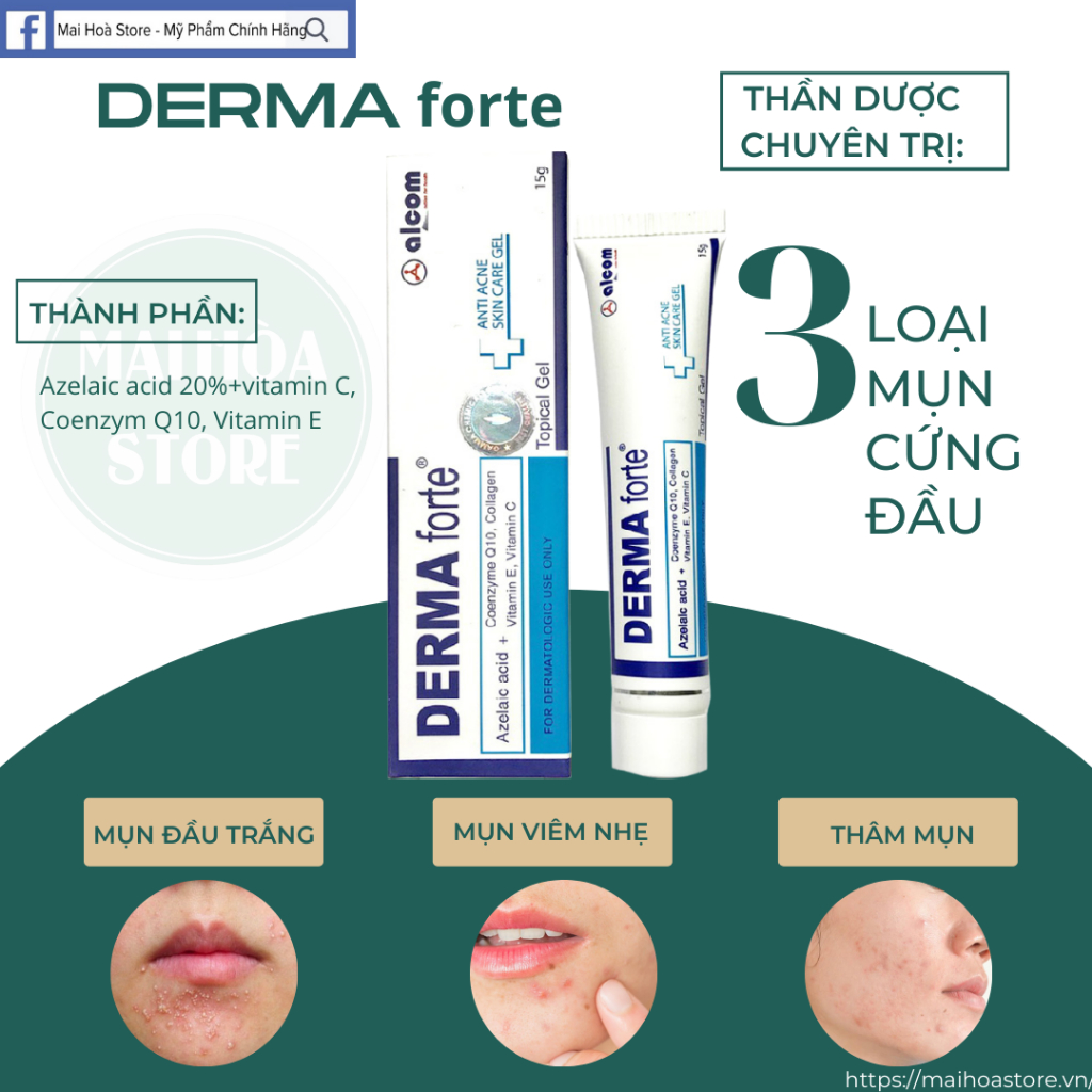 Derma Forte Tut 15g effective cream to reduce acne, fade dark scars and ...