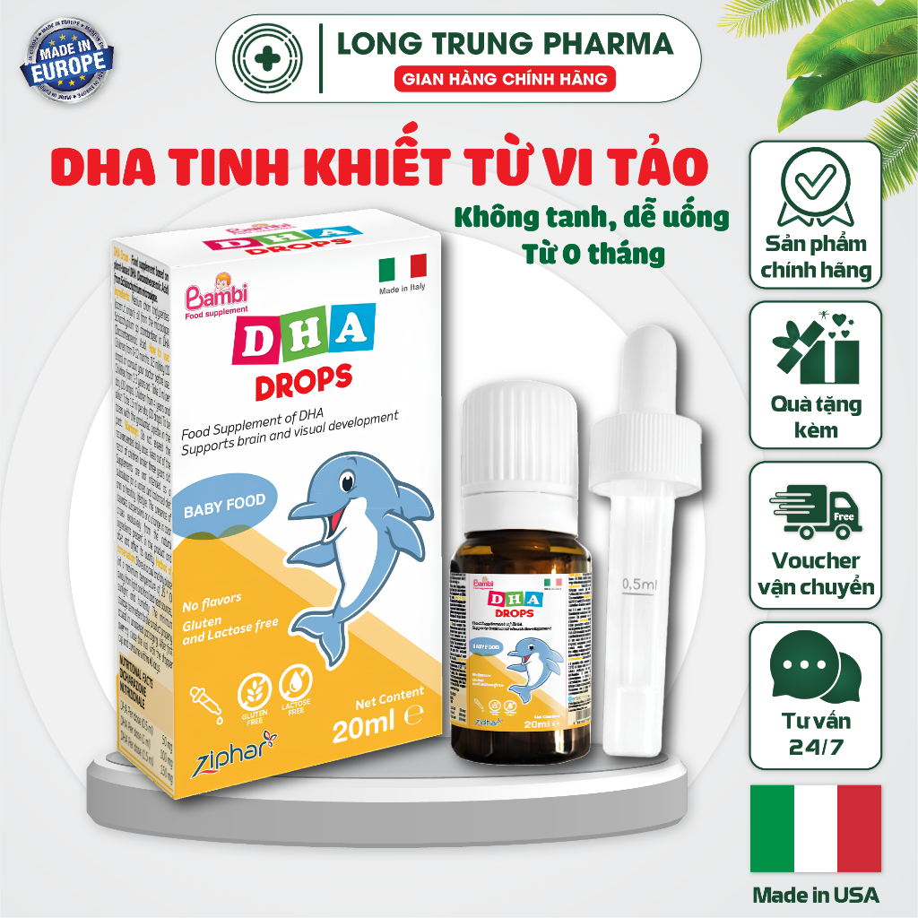 Bambi DHA Drops - Pure DHA from Non-fishy Microalgae helps brighten ...