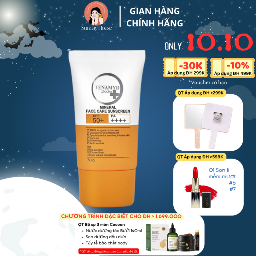 Physical SUNSCREEN SPF50+/PA++++ - TENAMYD DOCTOR MINERAL FACE CARE ...