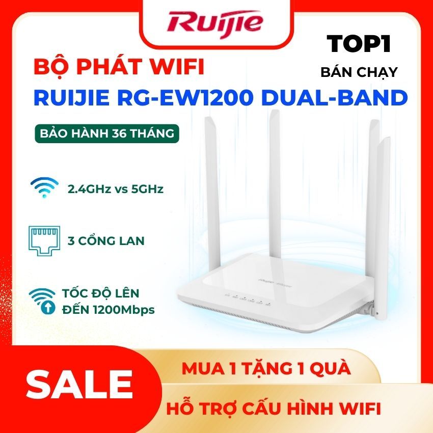Ruijie RG-EW1200 / RG-EW1200G PRO WiFi transmitter, dual band 2.4GHz ...