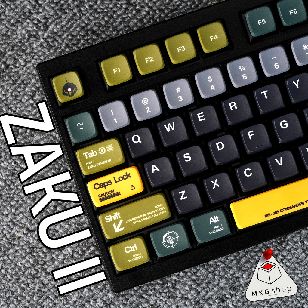 Zaku II Gundam Keycap | PBT dyesub | MDA profile | 122 cheap and ...