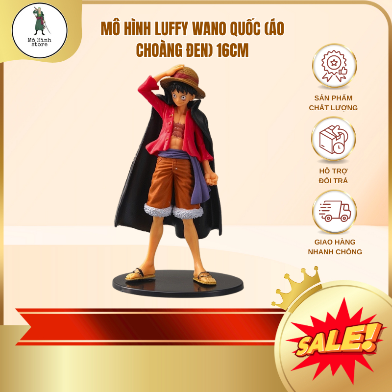 Luffy Wano National Model (Black Cloak) 16cm - OnePiece | Shopee ...