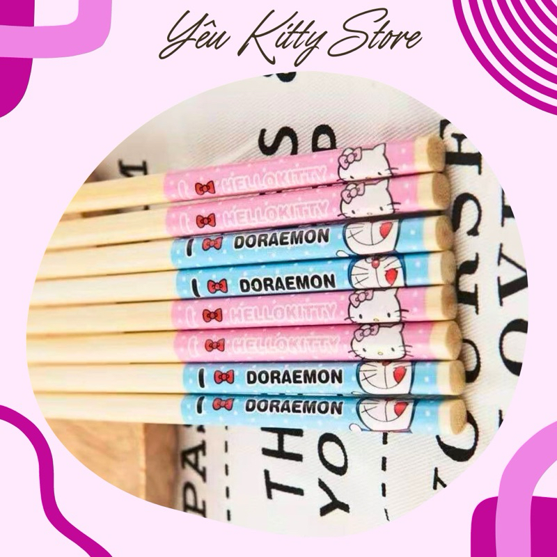 HELLO KITTY DORAEMON BAMBOO CHOPS (1 PAIR) | Shopee Philippines