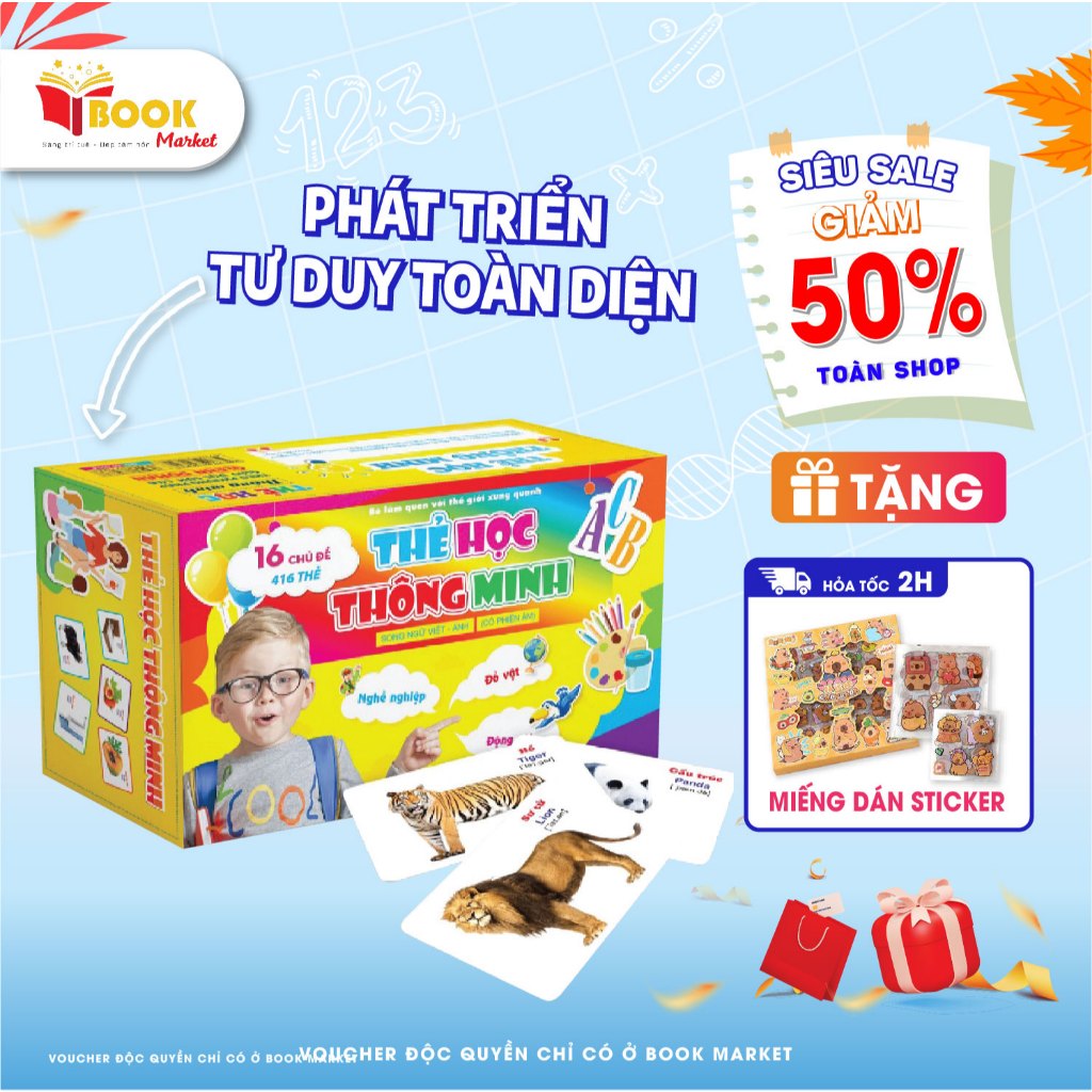 Flashcard BOOK MARKET - Smart Learning Card Set (416 English Flashcards ...