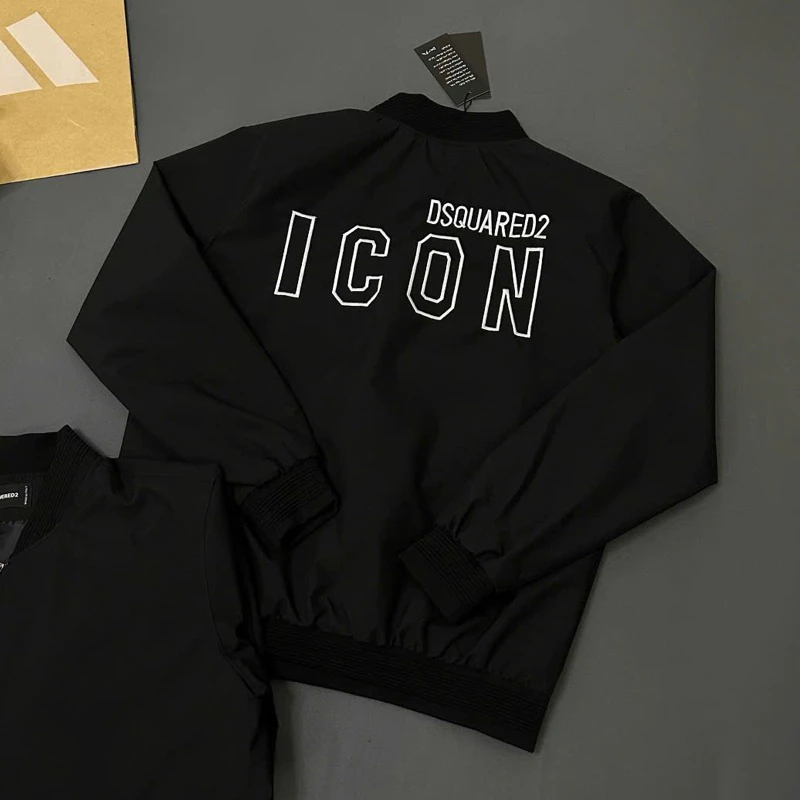 Dsq men's and women's wind bomberJacket, plain body, embroidered with ...