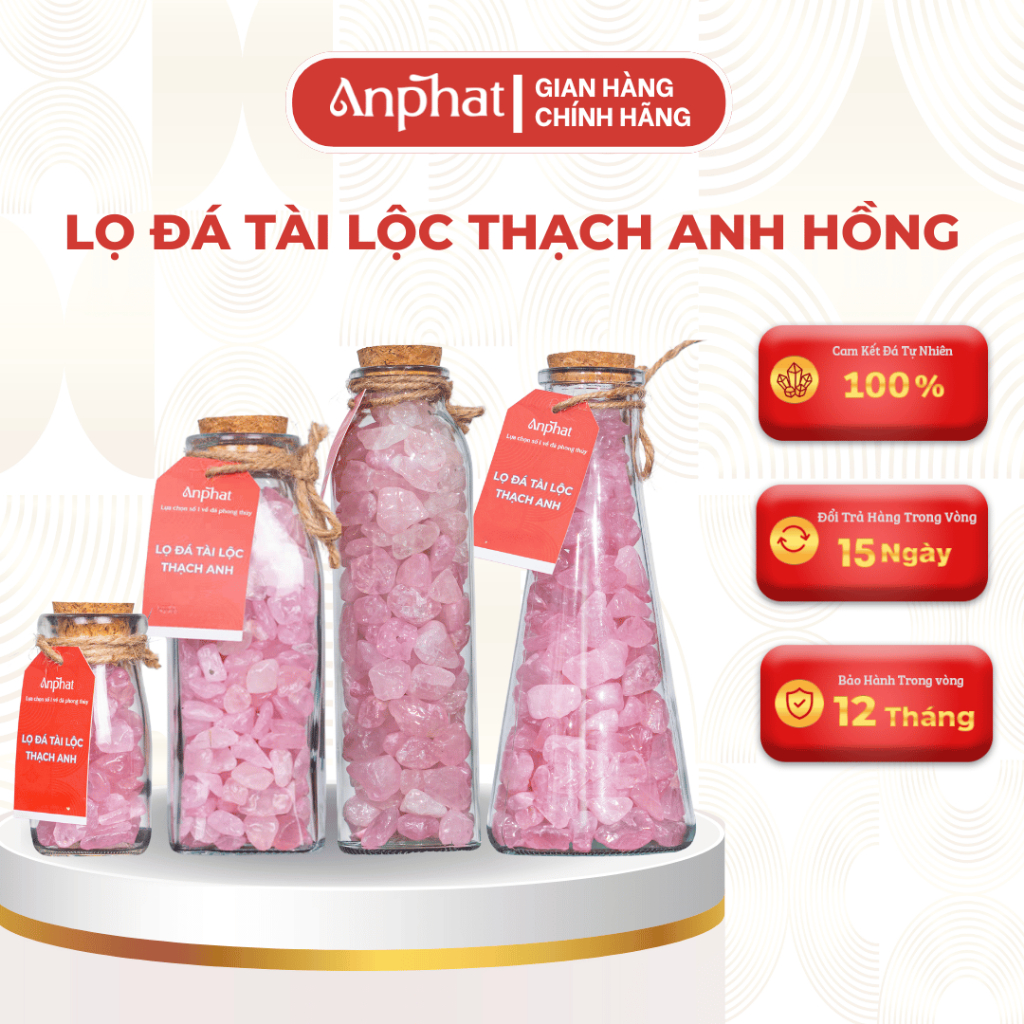 An Phat Hong quartz fortune stone jar, Purifying stone jar, Energy ...