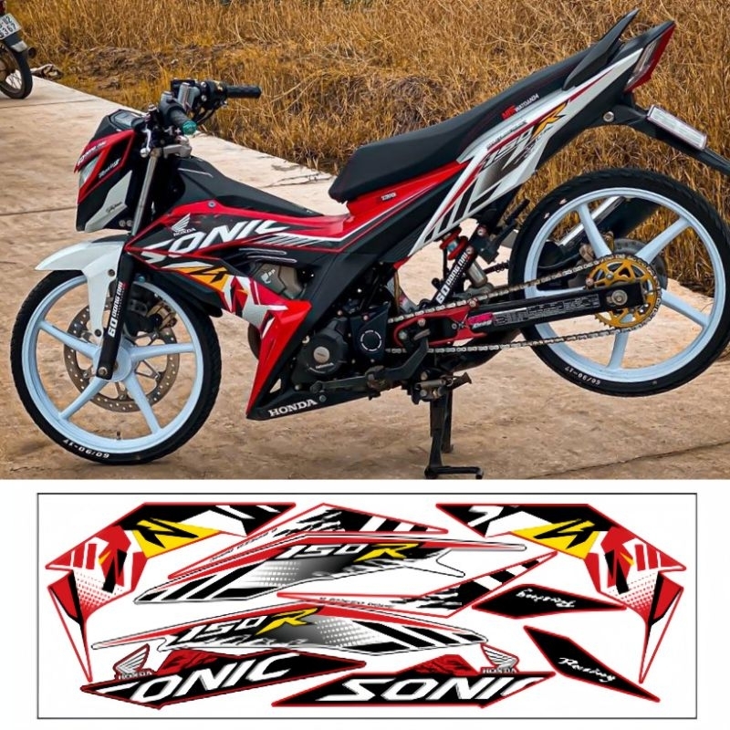 SONIC 150cc removable stamp - Red and white 150R model. High Quality ...