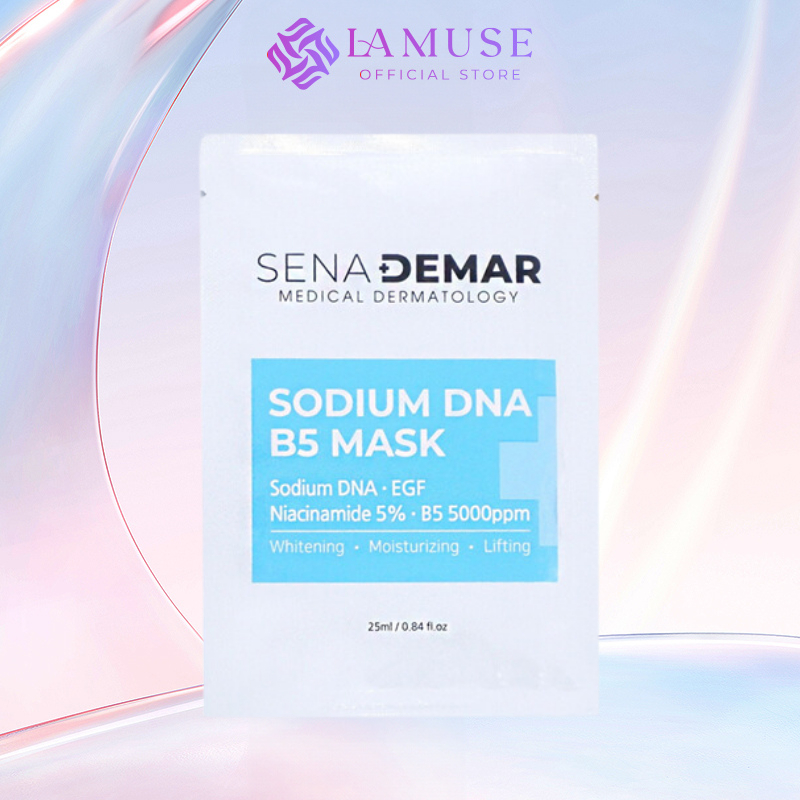 Korean SENA DEMAR Instant Skin Restoring, Moisturizing, and Soothing B5 Sodium DNA Paper Mask ...