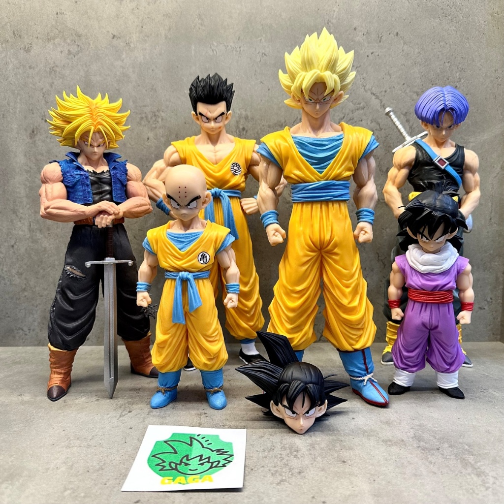 Dragonball Team Z Goku Gohan Krillin Model, Trunks 26cm with 2 sharp ...