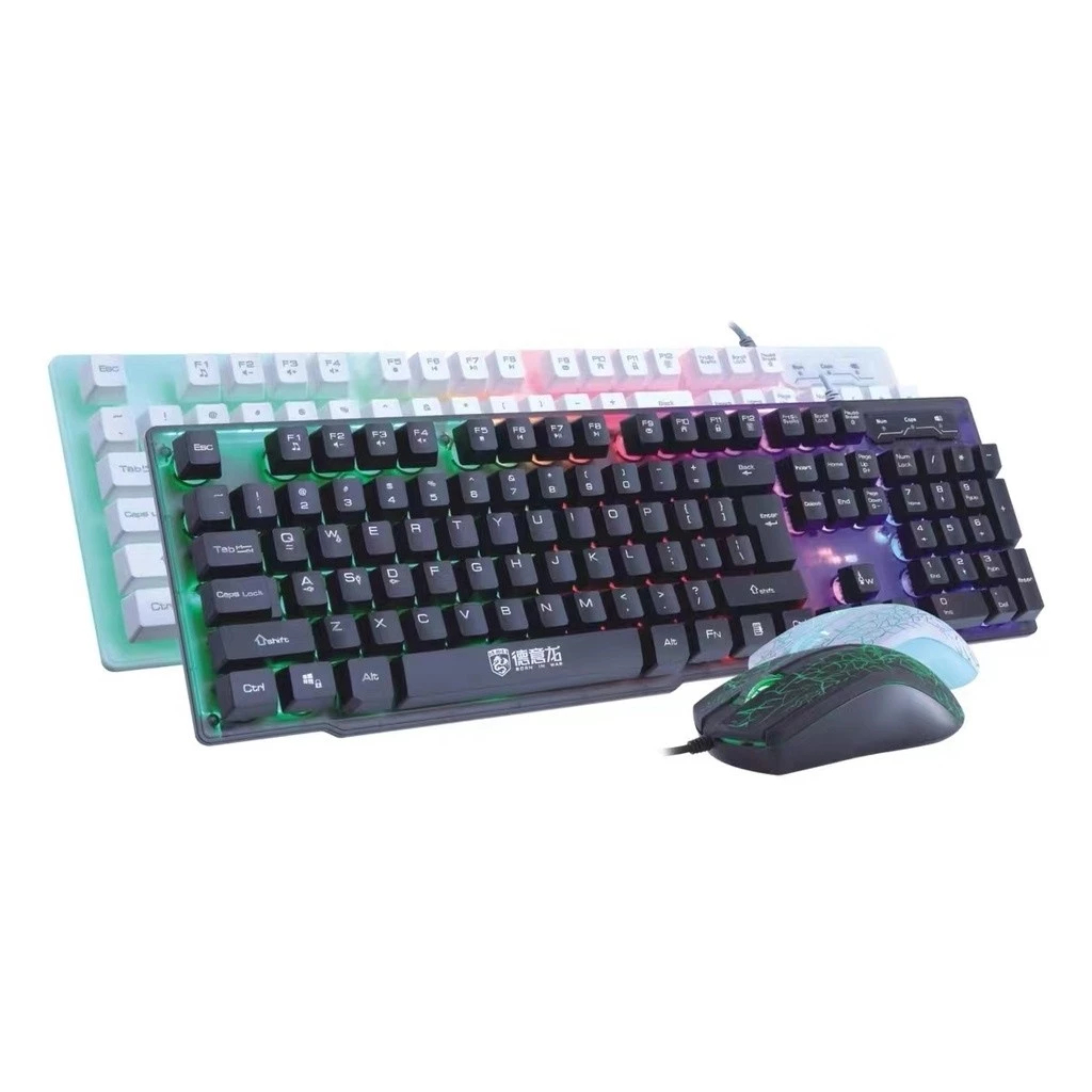 Deiog M302 main gaming mouse mechanical keyboard Combo with RGB led ...