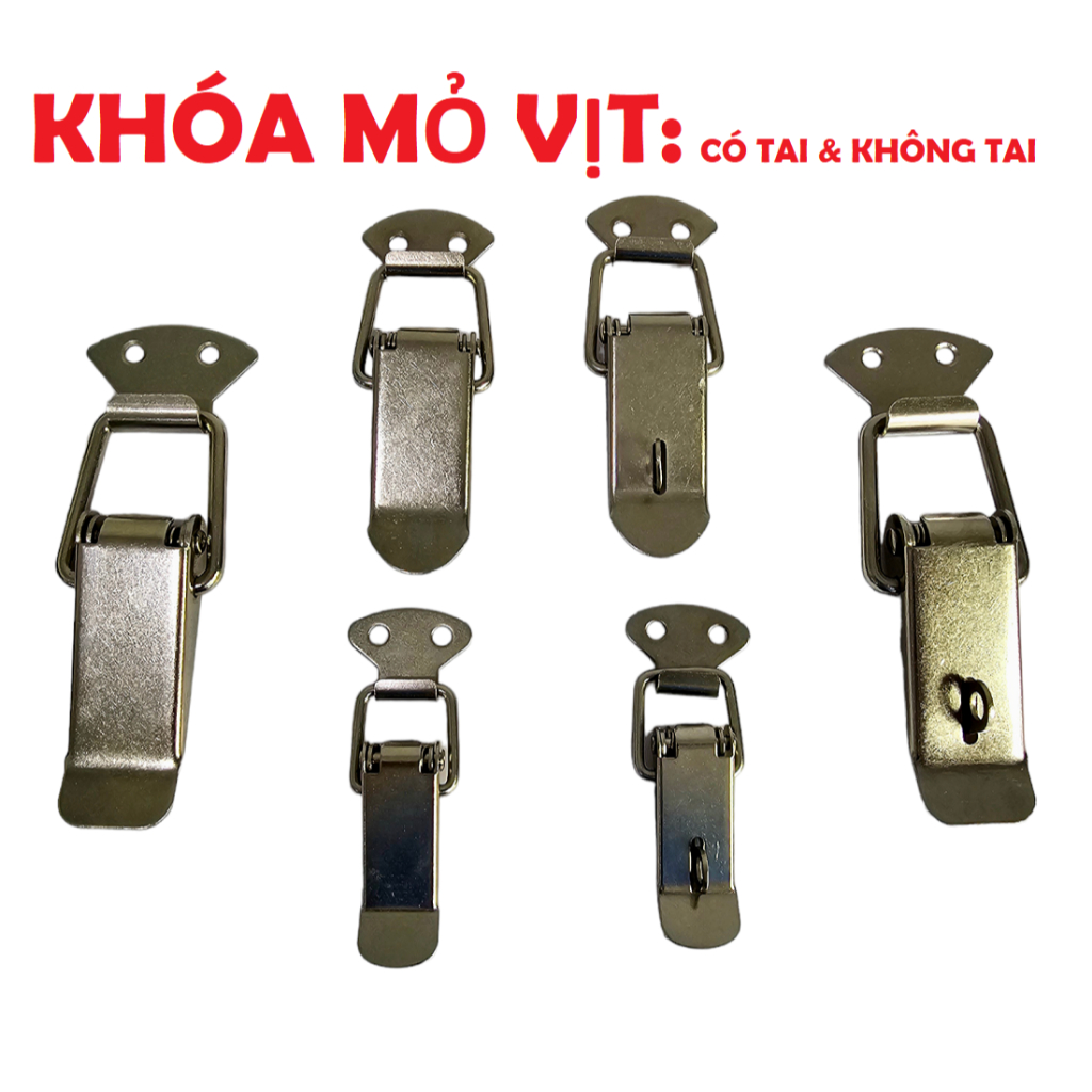 Duckbill lock, snap lock, padlock: 2 types with and without lock holes ...