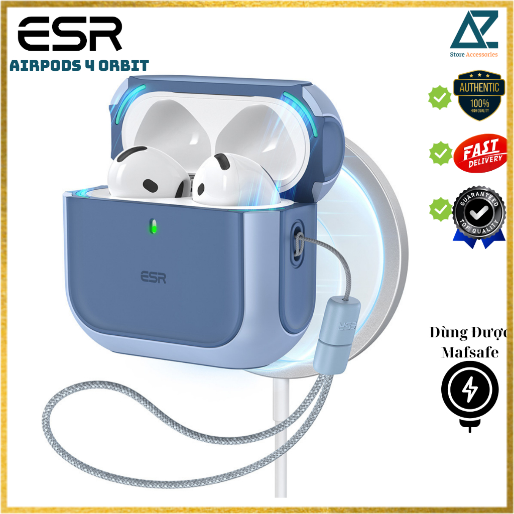 ESR Orbit Hybrid Case with HaloLock for AirPods 4 magnetic charging ...