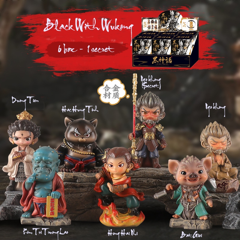 Blindbox Journey to the West -(1 BOX) Black With Wukong latest models ...