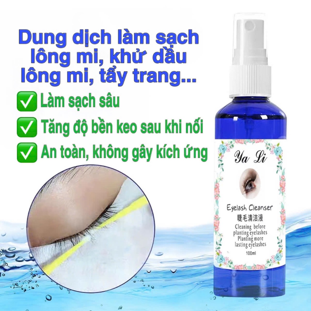 Ya Li eyelash cleaning solution and liquid is used to remove eyelash ...