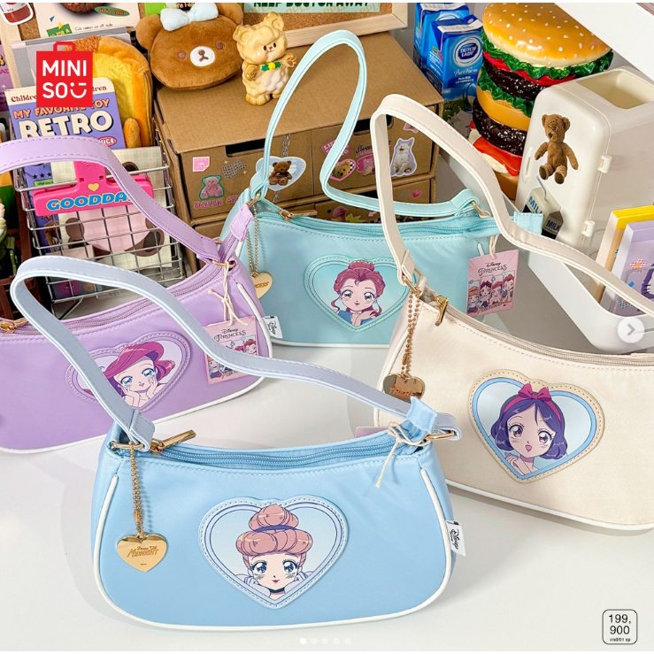 Miniso Disney Manga Princess Shoulder Bag/ Princess Version Handbag for ...