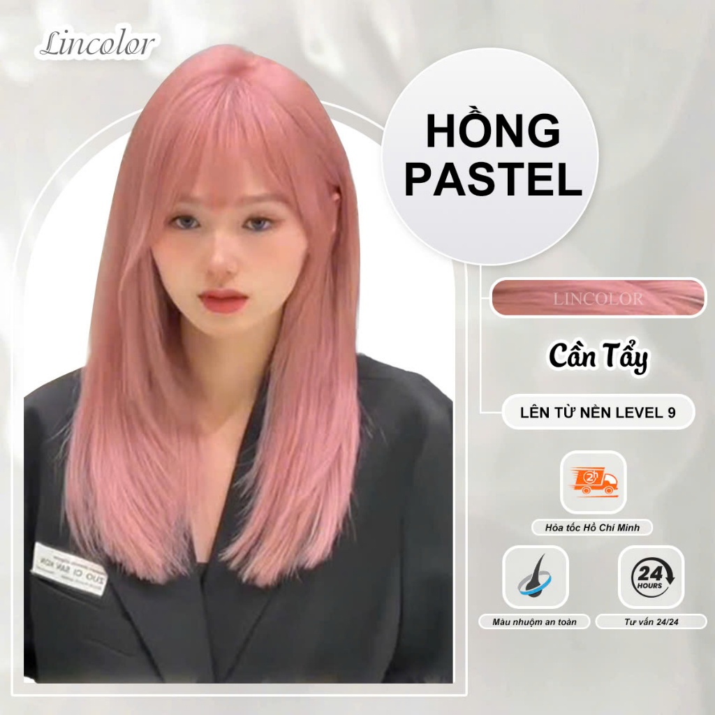 OXY Hair dye, PASTEL PINK hair dye, LIN_COLOR, comes with dyeing aid ...