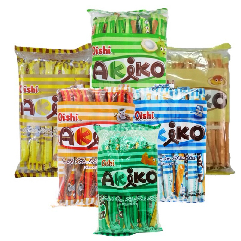 Akiko snack sticks with cream filling, 140g pack | Shopee Philippines