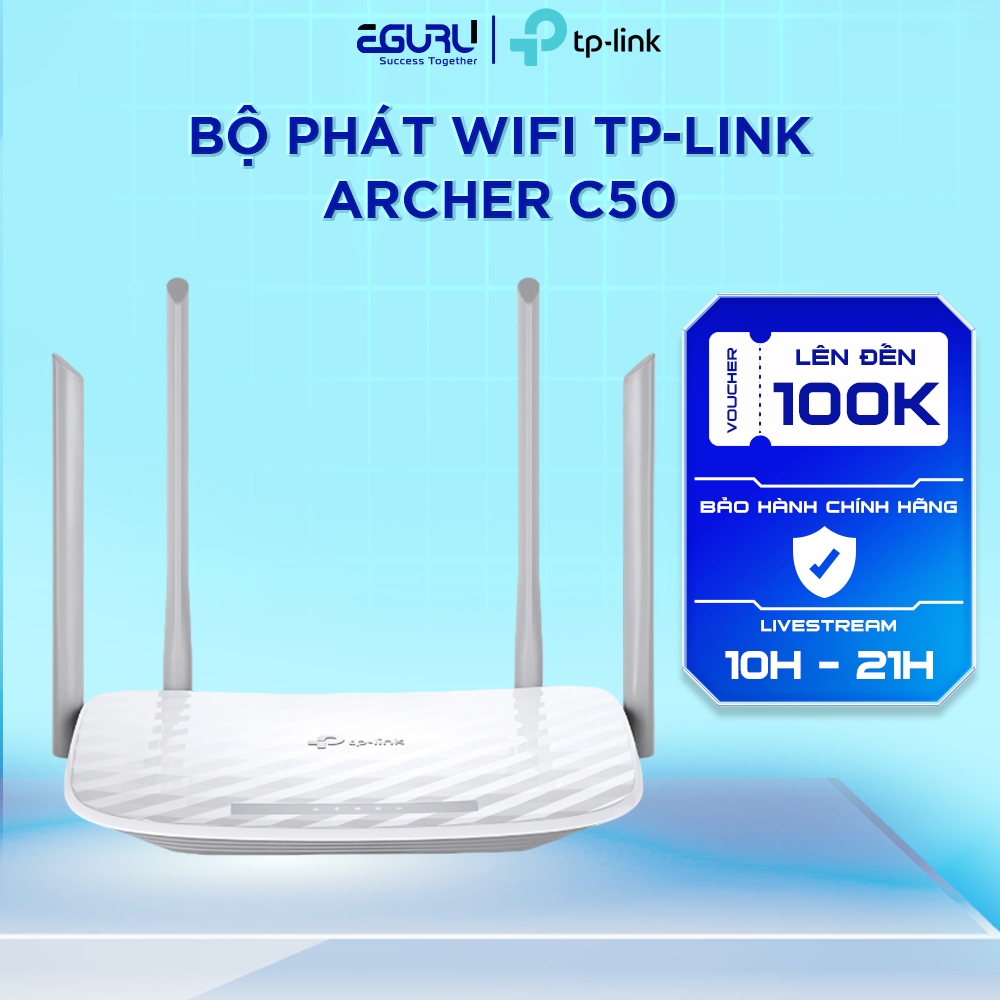 Tp-link Archer C50 Wifi Router | C54 | C64 | C80 AC1200 Standard Dual Band - Genuine | Shopee ...