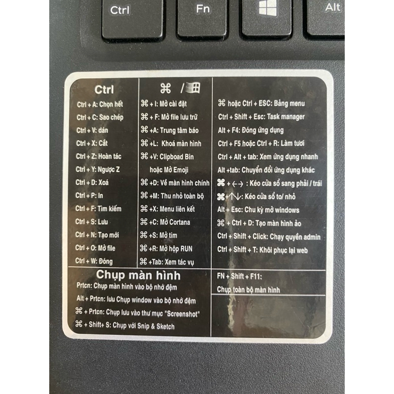 Shortcut sticker (Vietnamese version) Windows 10/ Windows 11, Office ...