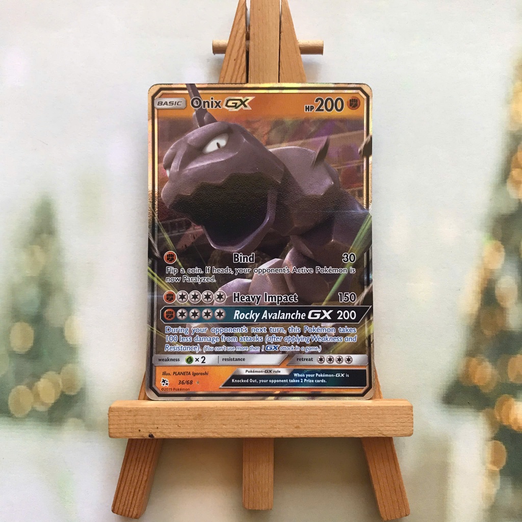 Pokemon Onix GX 36/68 Picture Card - Genuine English Hidden Fates Ultra ...