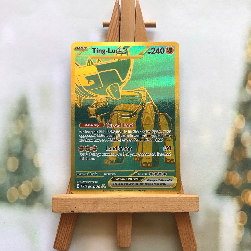 Pokemon Ting-Lu ex 244/091 picture card - Genuine English Paldean Fates ...