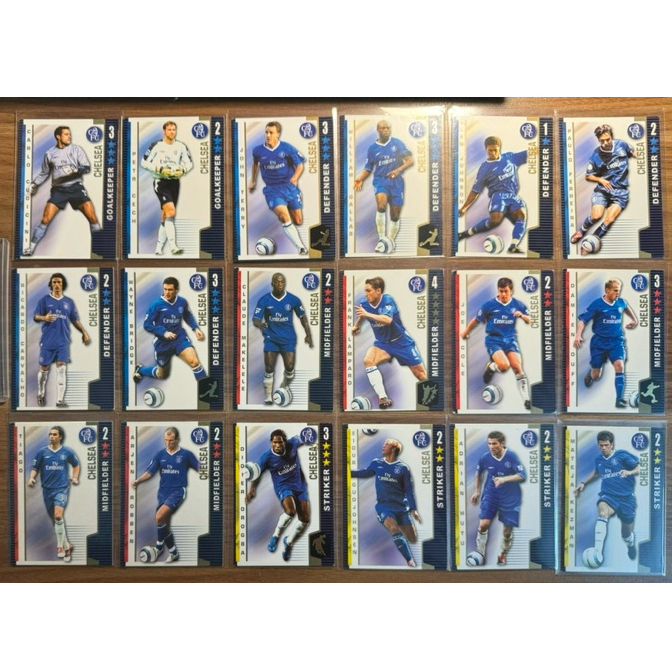 [ GENUINE ] - FULL SET - SHOOT OUT 2004/2005 - CHELSEA (18 CARDS ...