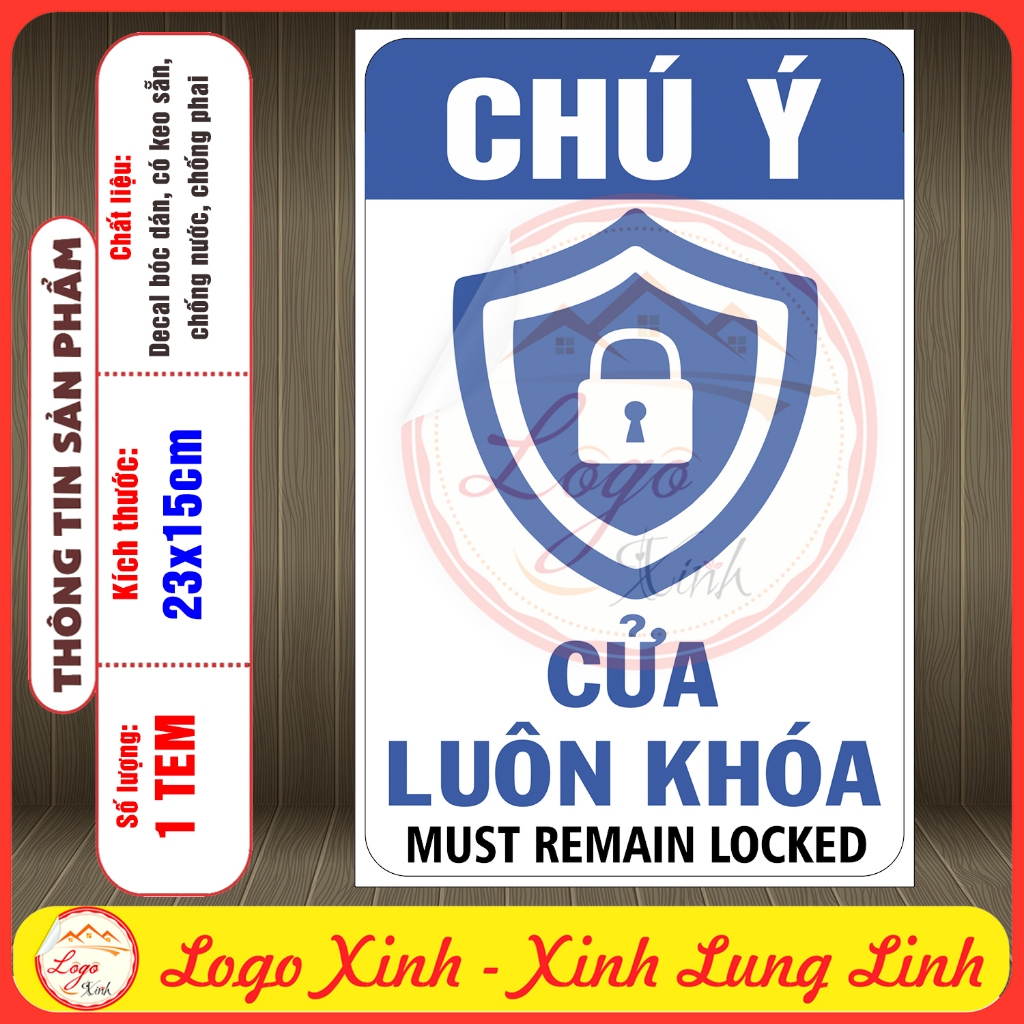 KEEP DOOR ALWAYS LOCKED LOGO STICKER - KEEP DOOR ALWAYS LOCKED | Shopee ...