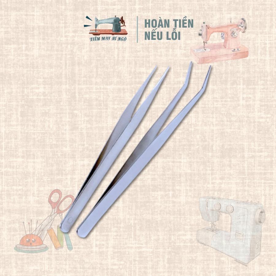 Curved & straight stainless steel thread folding tweezers | Shopee ...