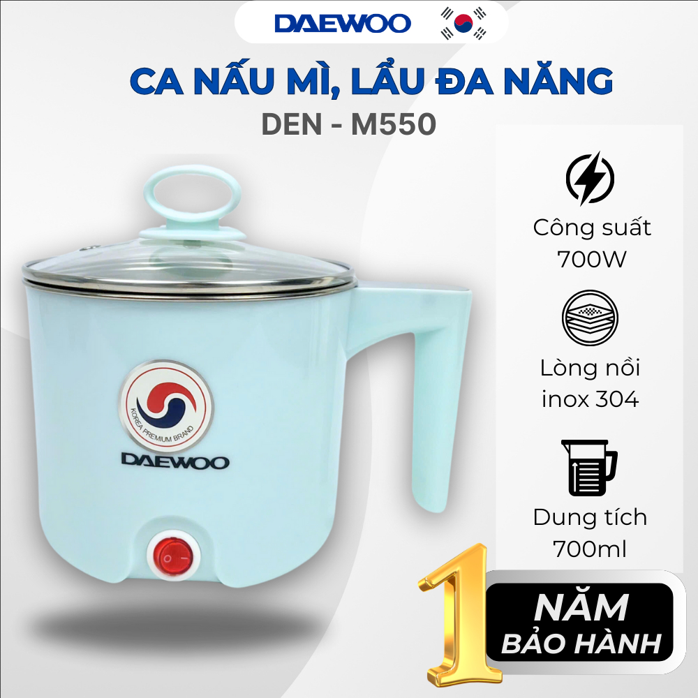 Daewoo DEN-M550 700ml mini multi-function electric pot cooks extremely ...