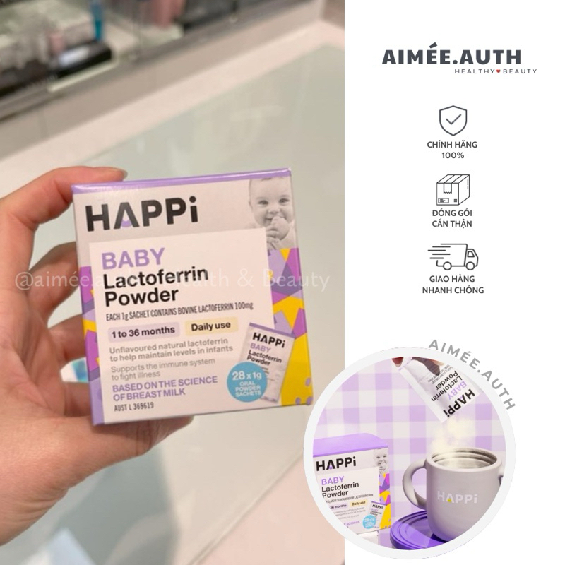 [BILL Australia] HAPPI Baby Lactoferrin Powder - Box of 28 packs (Each ...