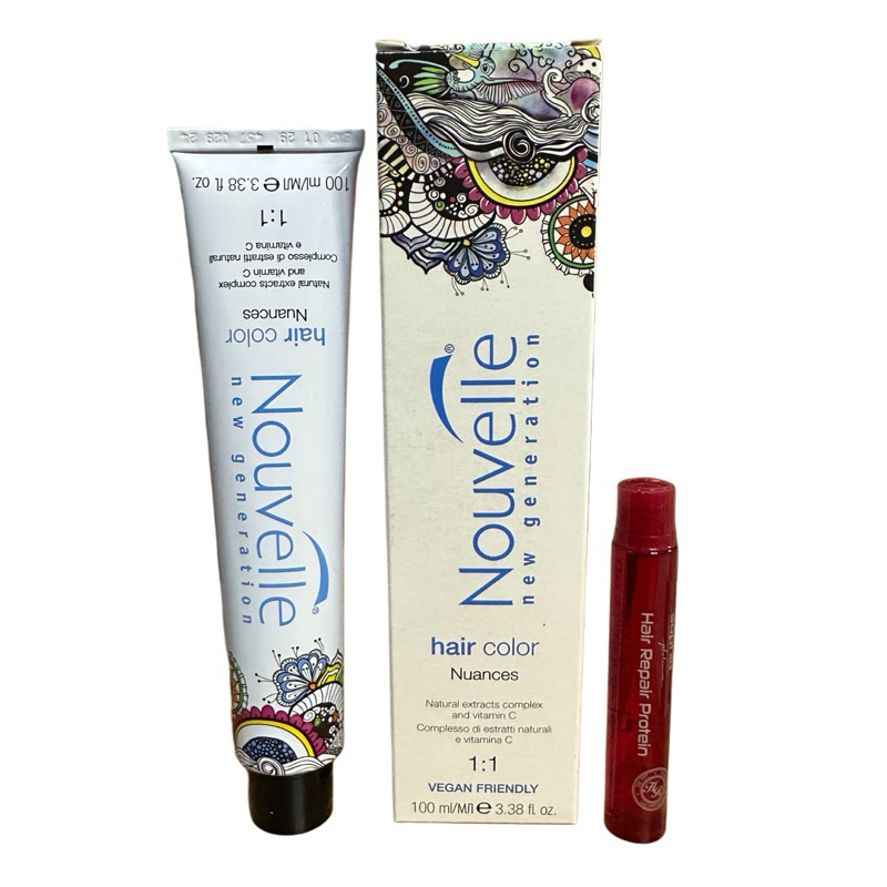 COMBO - Nouvelle Italia premium dye + Protein to restore damaged hair ...