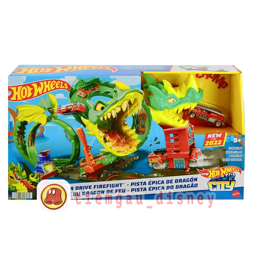 HOT WHEELS City Dragon Drive Firefight Track Set - Hot Wheels City ...