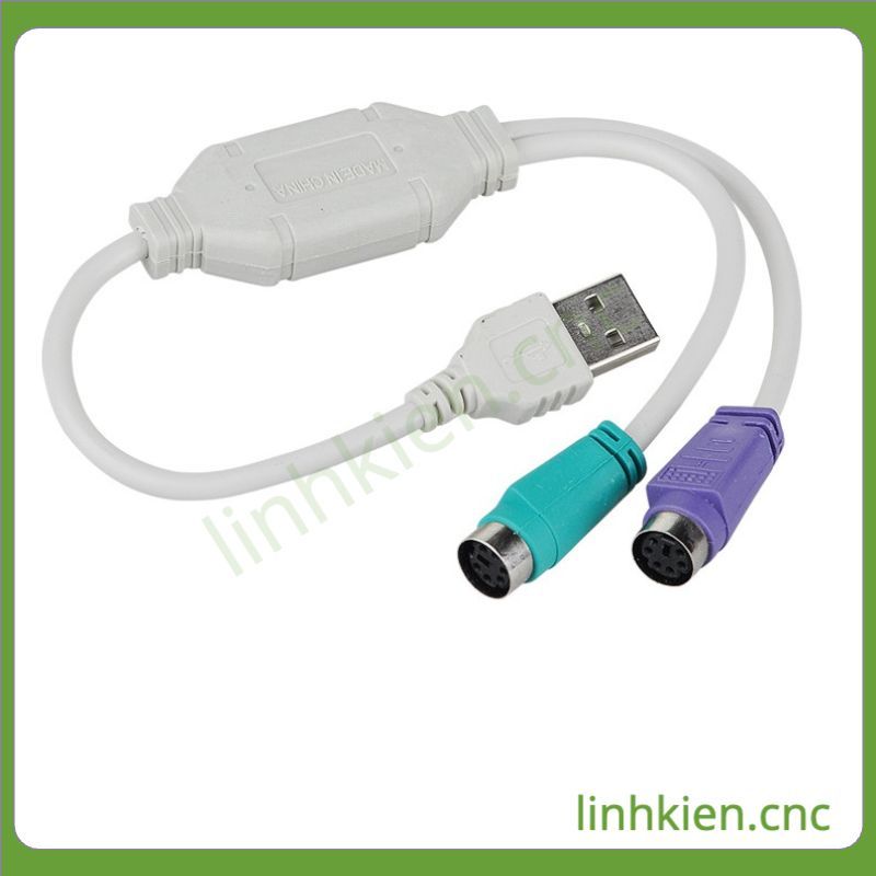 Usb to 2 ports PS2 mouse and keyboard for synchronized computers, PCs ...