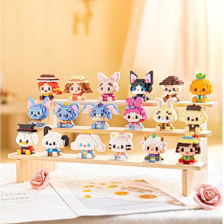 Cute Cartoon Character Mini Assembly Toy Combo (Random Model) | Shopee ...