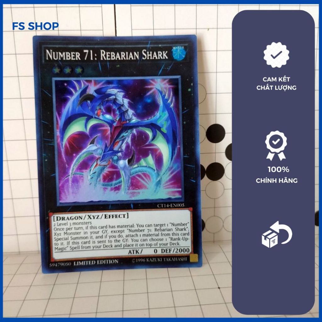 Genuine Yugioh Card Number 71: Rebarian Shark (Super Rare) | Shopee Philippines