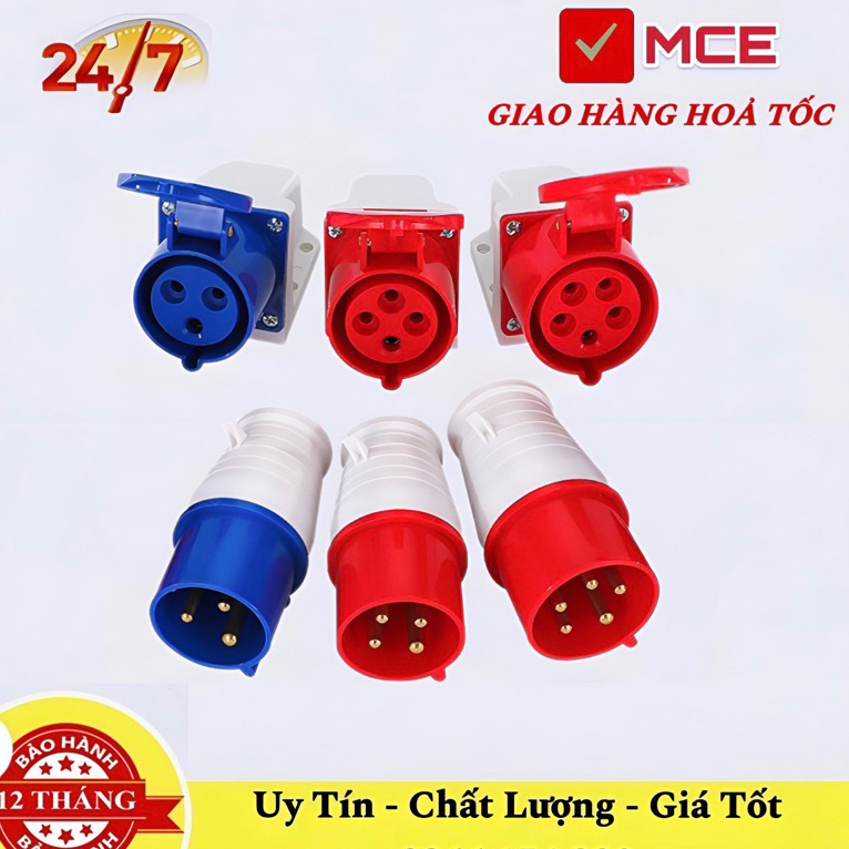 Combo of 10 Industrial Wall Socket Plugs 1 Phase 3 Phase 16A--32A 3 Pin ...