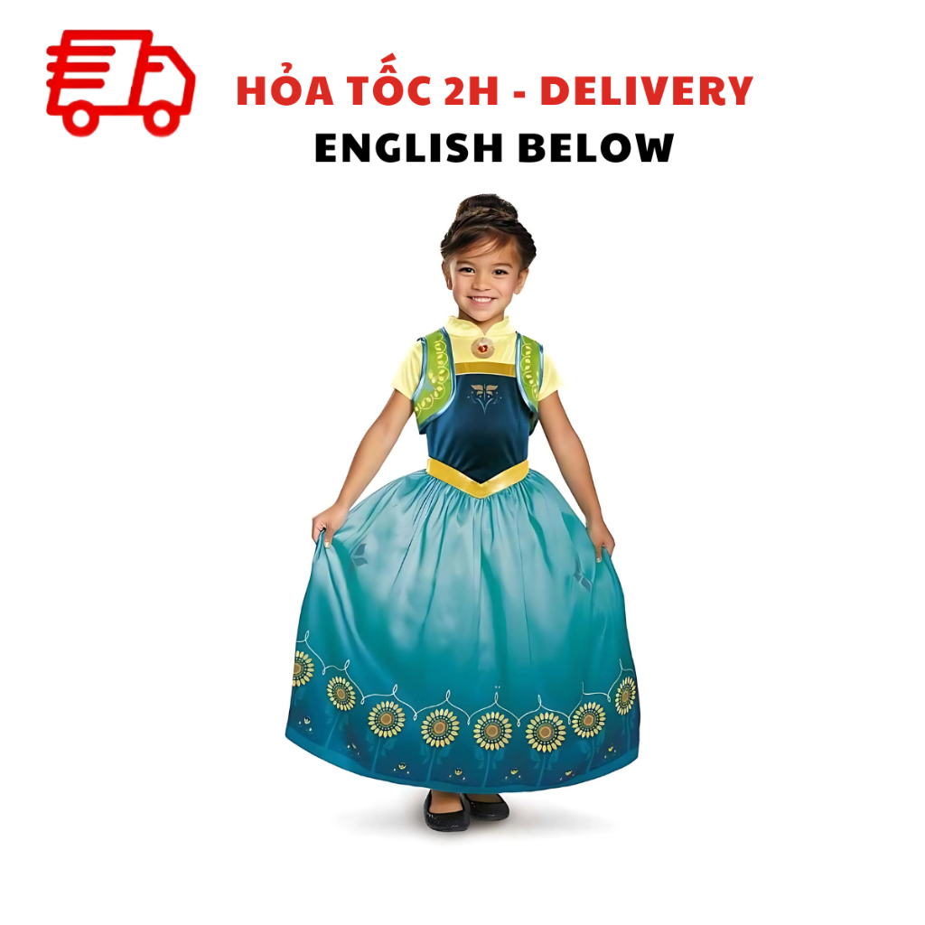 Princess Anna Cosplay Costume Set For Girls In Many Sizes Frozen Anna