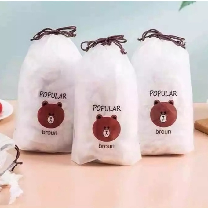 Nylon Food Preservation, Bear-shaped Dishes - Set of 100 Elastic Nylon ...